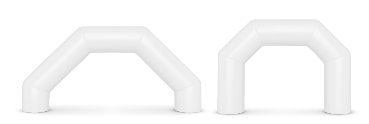 Inflatable arch tube entrance gates mockup 3d Vector Image