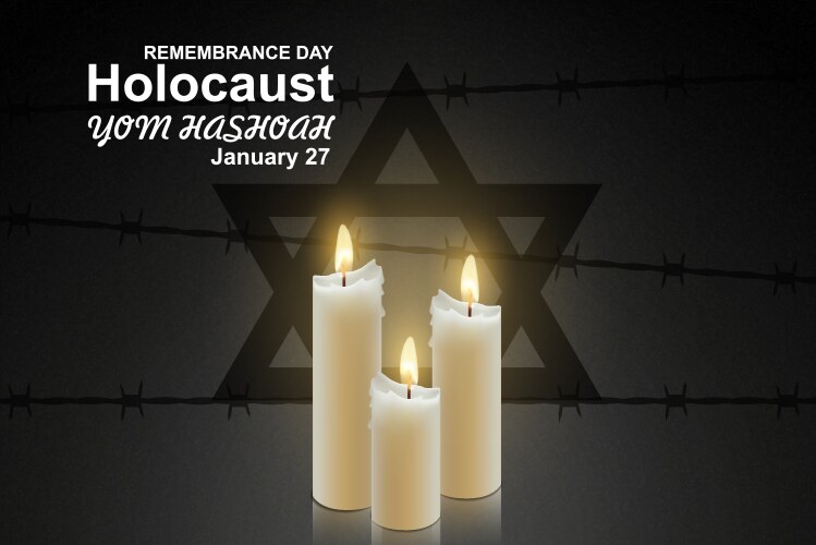 Yom hashoah holocaust remembrance day Royalty Free Vector