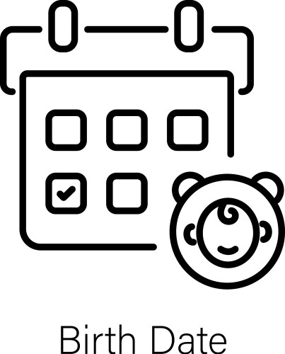 Date of Birth Icon Vector Images (over 2,900)