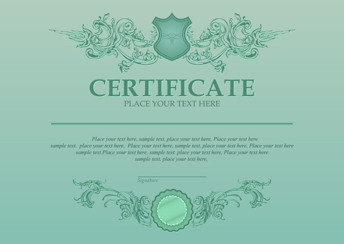 Certificate Green Template Vector Images (over 11,000)
