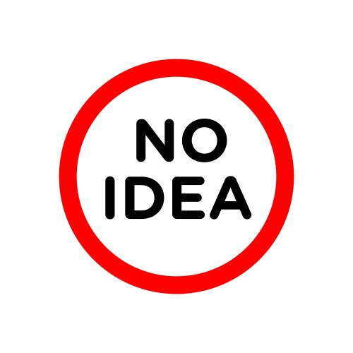 No idea sign new innovative symbol Royalty Free Vector Image