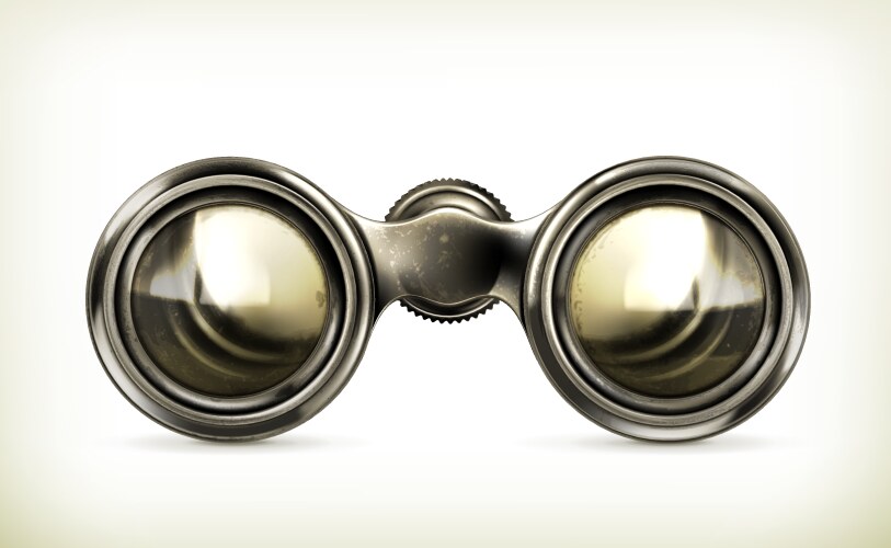 Old binoculars Royalty Free Vector Image - VectorStock