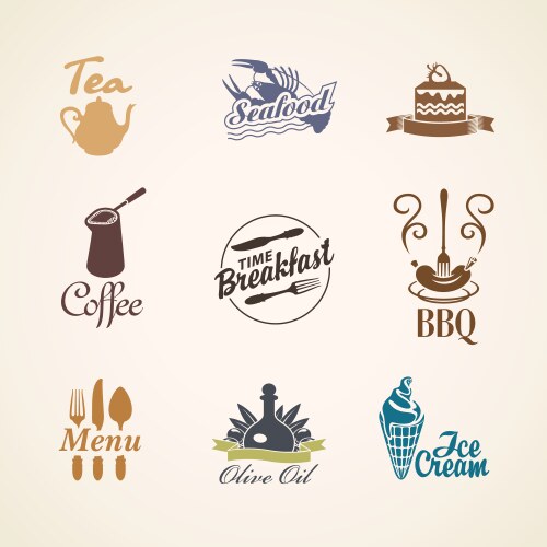 Cafe food Royalty Free Vector Image - VectorStock