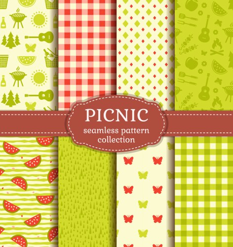 Summer barbecue picnic background Royalty Free Vector Image