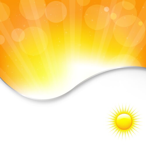 Sun on yellow background Royalty Free Vector Image