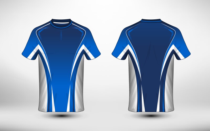 Blue and white layout e-sport t-shirt design Vector Image