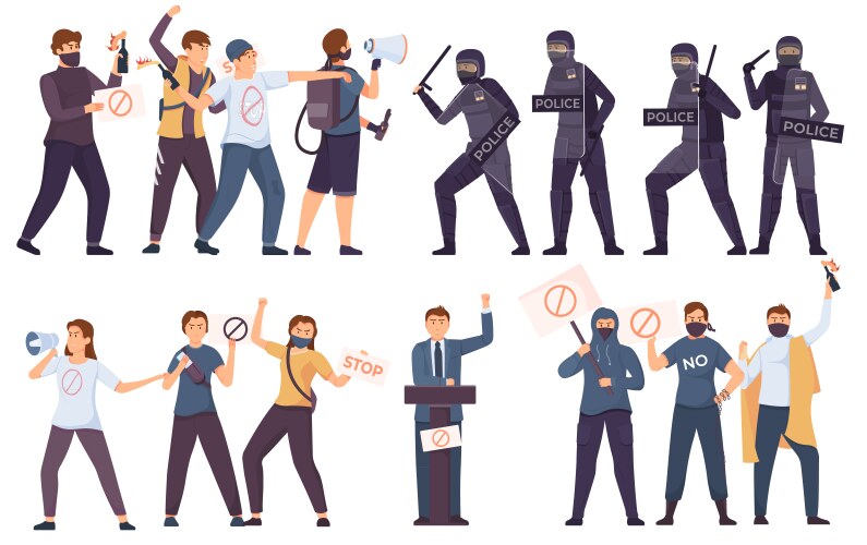 Protest demonstration politic revolution angry Vector Image