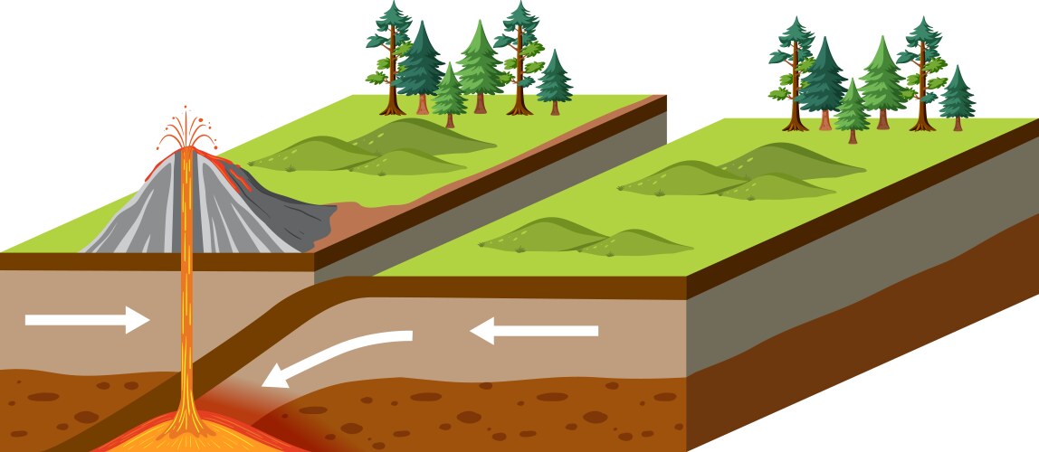 Plate movement Royalty Free Vector Image - VectorStock