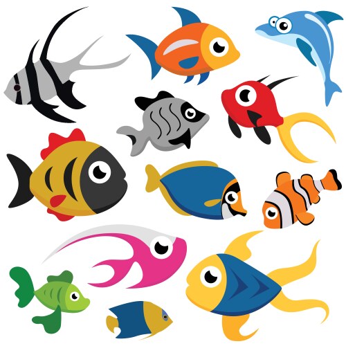Cute Fish Cartoon Vector Images (over 83,000)