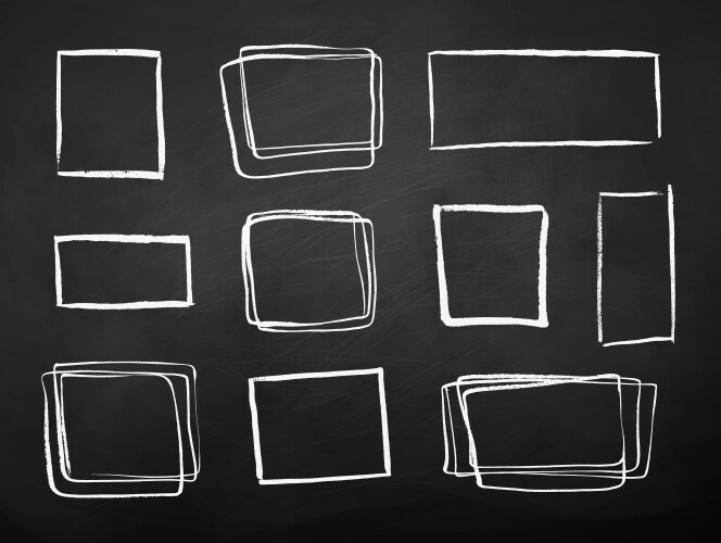 Chalk frame set Royalty Free Vector Image - VectorStock