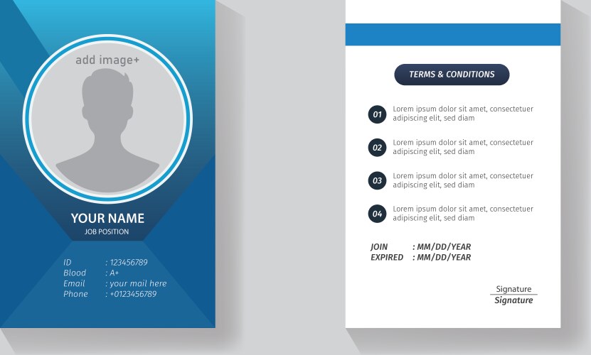 Editable business id card template Royalty Free Vector Image