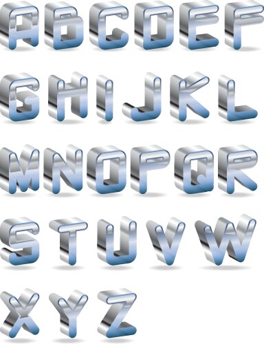 Steel Font Alphabet Vector Images (over 7,200)