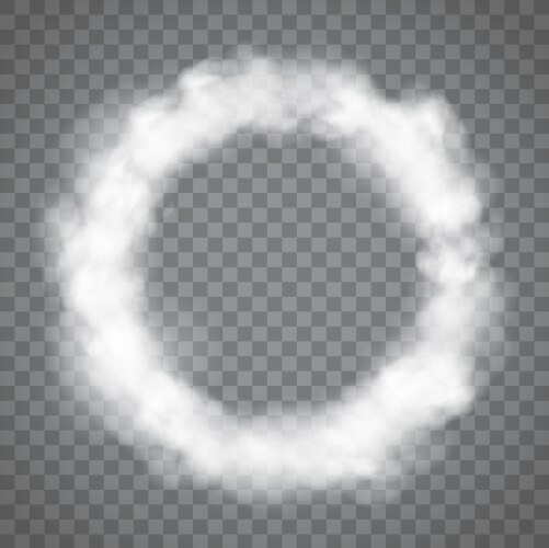 Realistic smoke ring isolated Royalty Free Vector Image