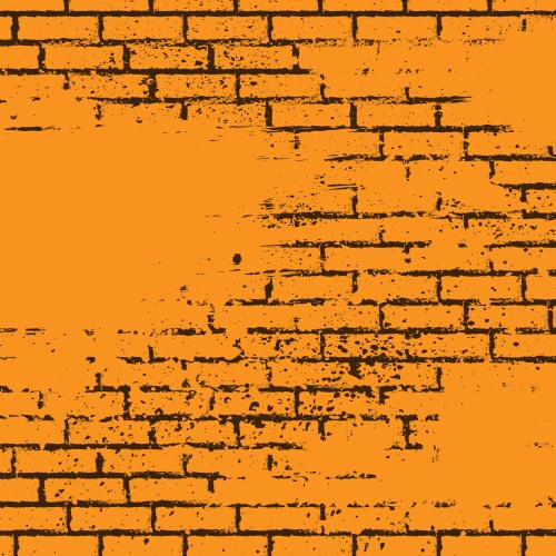 Realistic texture of orange brick wall Royalty Free Vector