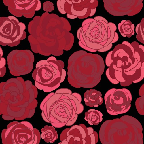 Pattern with cartoon flowers Royalty Free Vector Image