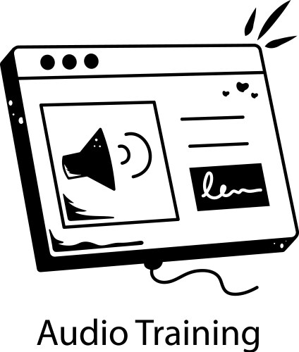 Audio course Royalty Free Vector Image - VectorStock