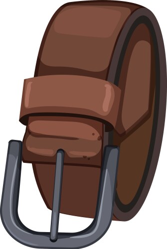 Buckle leather belt cartoon Royalty Free Vector Image