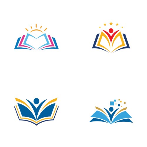 Education book logo icon Royalty Free Vector Image