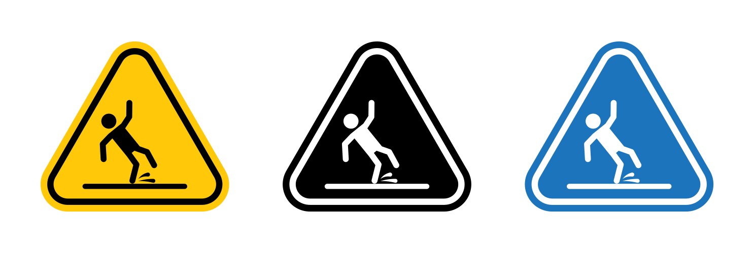 Wet paint sign icon set caution for freshly Vector Image