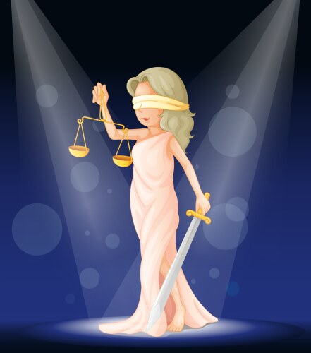 Blind justice Royalty Free Vector Image - VectorStock
