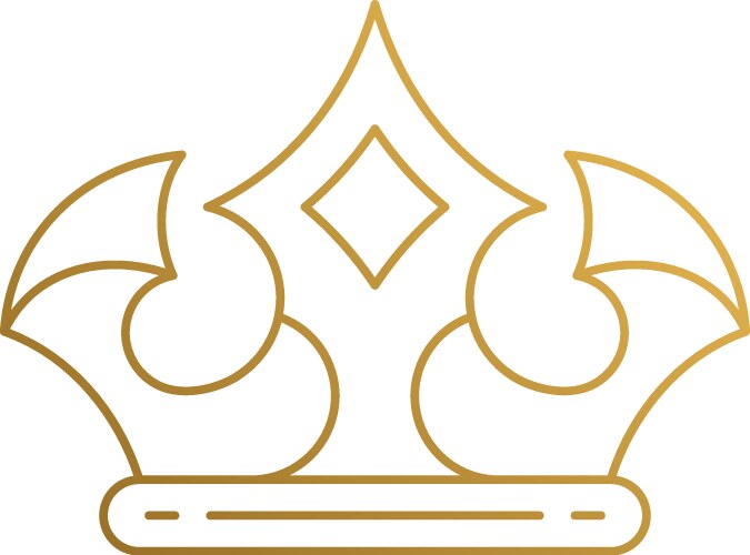 Royal queen letters and crown logo Royalty Free Vector Image