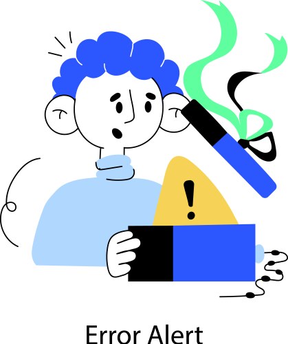 Error alert Royalty Free Vector Image - VectorStock