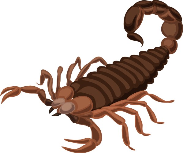 Cartoon happy scorpion Royalty Free Vector Image