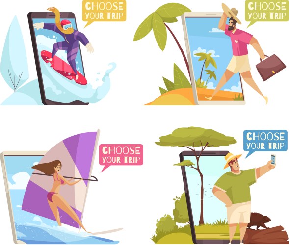 Preparation to trip adventure travel guide Vector Image