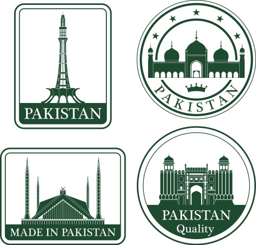 Pakistan travel destination Royalty Free Vector Image