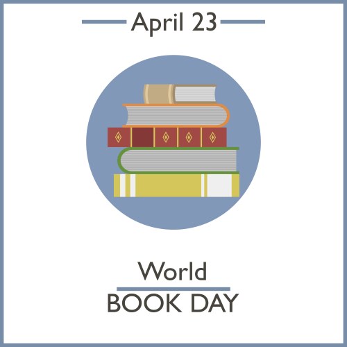 World book and copyright day Royalty Free Vector Image