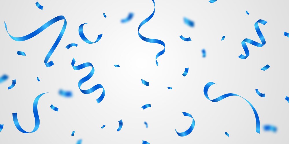 Beautiful blue confetti background Royalty Free Vector Image