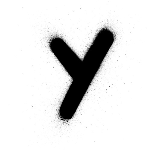 Graffiti small fat b font sprayed in black over Vector Image