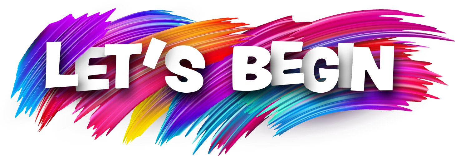 Competition paper word sign with colorful Vector Image