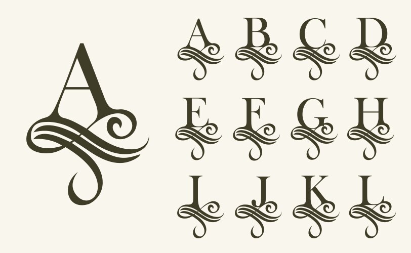 Capital letter p for monograms emblems and logos Vector Image