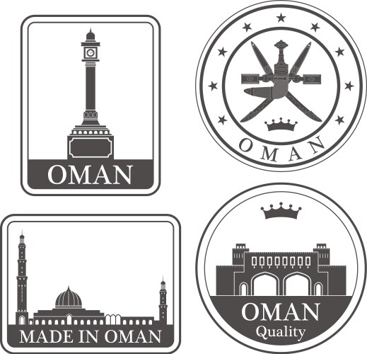Sultanate of oman - map Royalty Free Vector Image