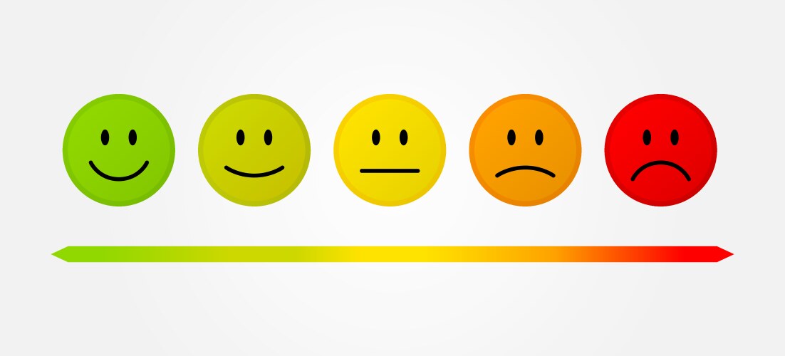 Faces - pain scale chart Royalty Free Vector Image