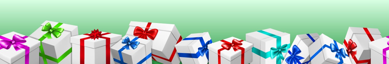 Banner with gift boxes Royalty Free Vector Image