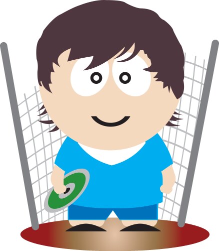 Women discus thrower silhouette svg Royalty Free Vector