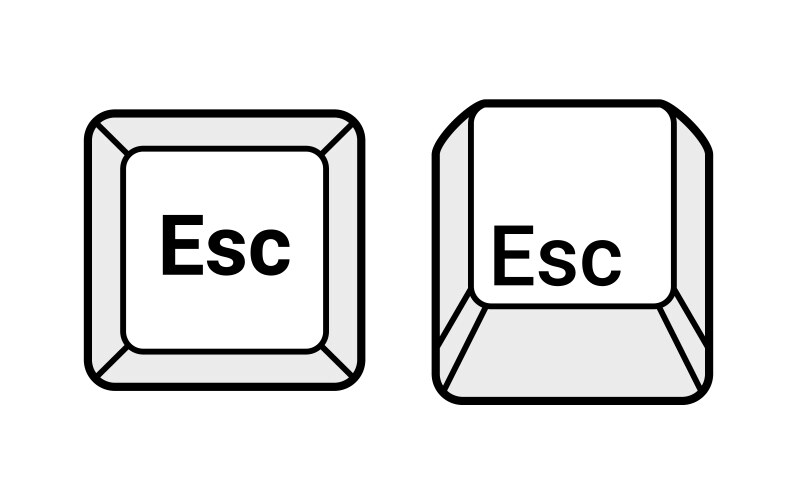 Computer Keyboard with Labeled Keys Vector Images (over 260)