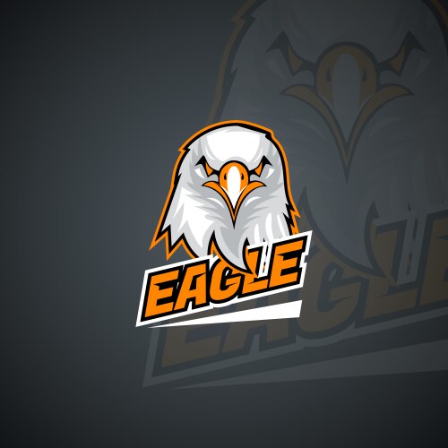 Eagle sport mascot logo design Royalty Free Vector Image