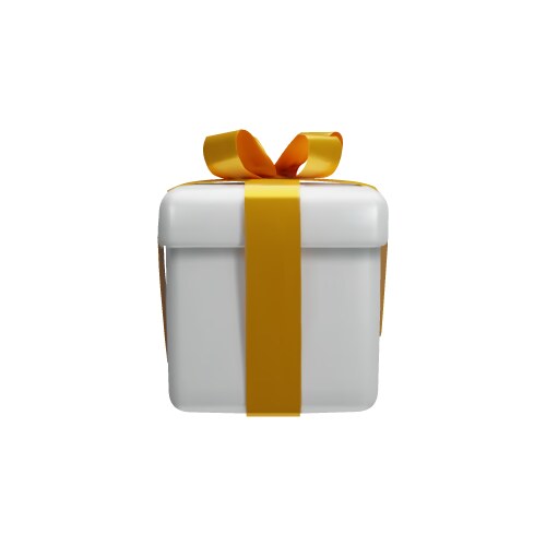 3d render christmas gold present Royalty Free Vector Image