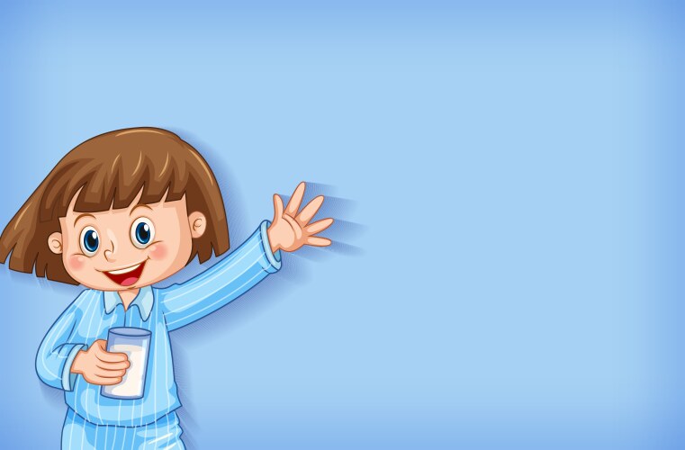 Background template design with happy girl smiling