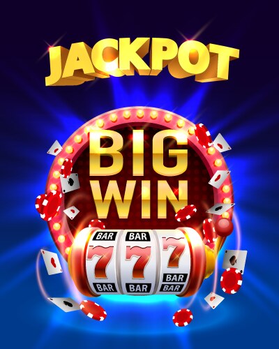 Big win lottery casino isolated on transparent Vector Image