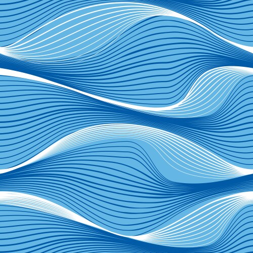 Sea waves sketch pattern Royalty Free Vector Image