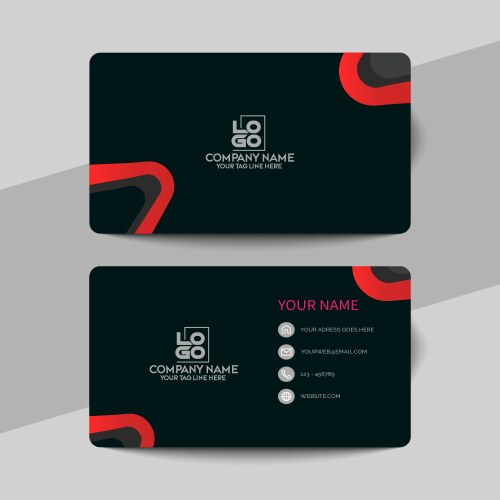 Creative modern name card and business Royalty Free Vector