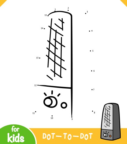 Numbers game education dot to for kids Royalty Free Vector