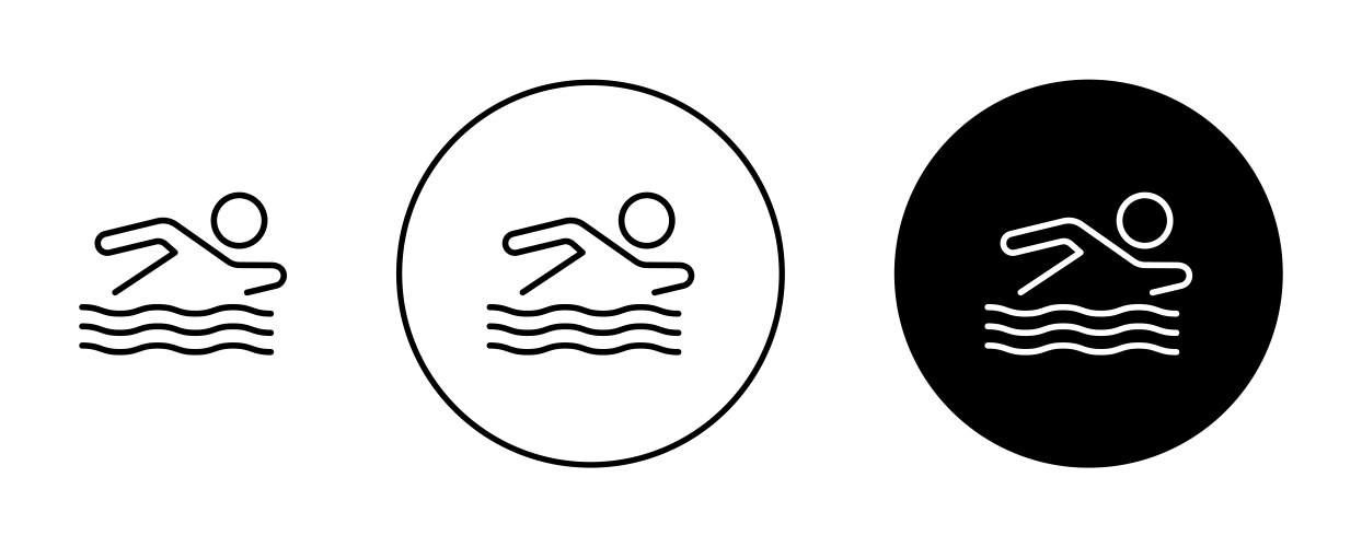 Swimmer icon set Royalty Free Vector Image - VectorStock