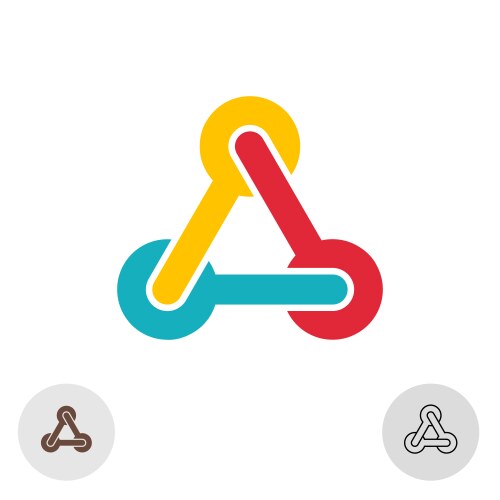 Colorful triangle logo Royalty Free Vector Image