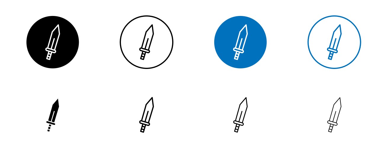 Sword icon set Royalty Free Vector Image - VectorStock