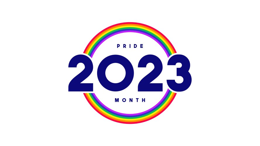 Exploring the artistry of pride month 2024 text Vector Image
